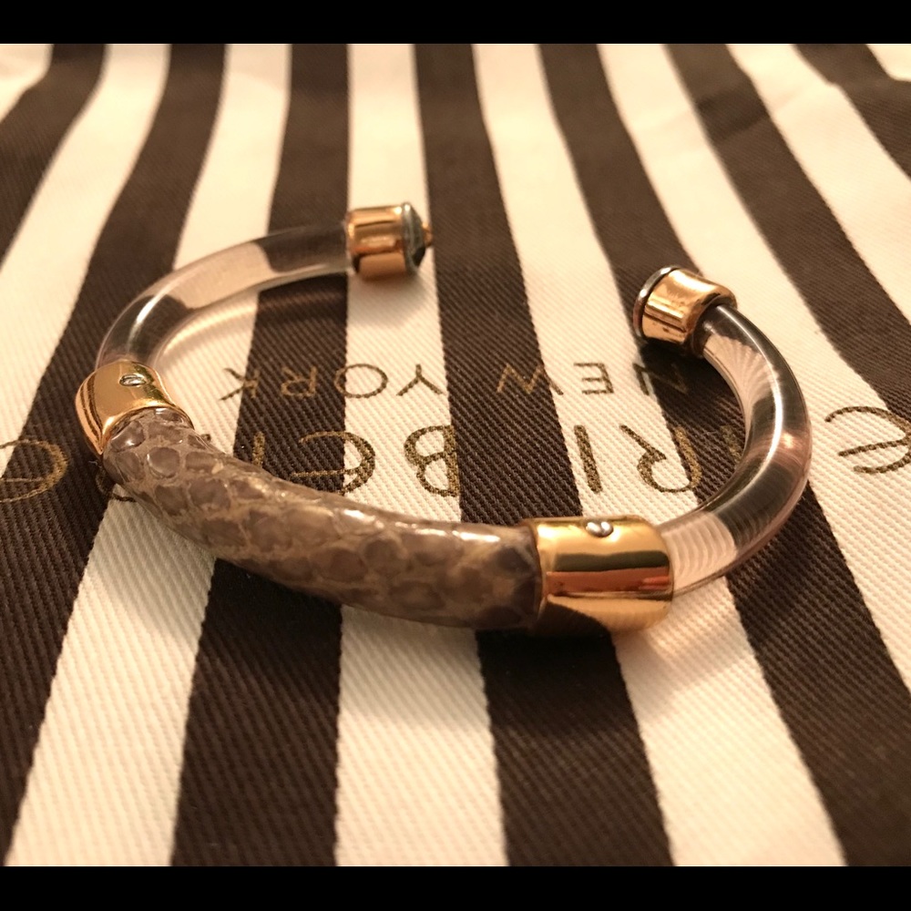 Henri Bendel Acrylic & Snake Bangle - Gem